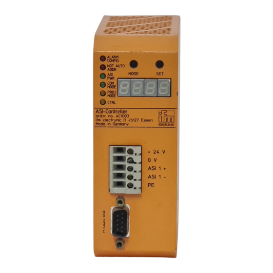 IFM ELECTRONIC AS-INTERFACE AC1003 BEDIENUNGSANLEITUNG Pdf ...